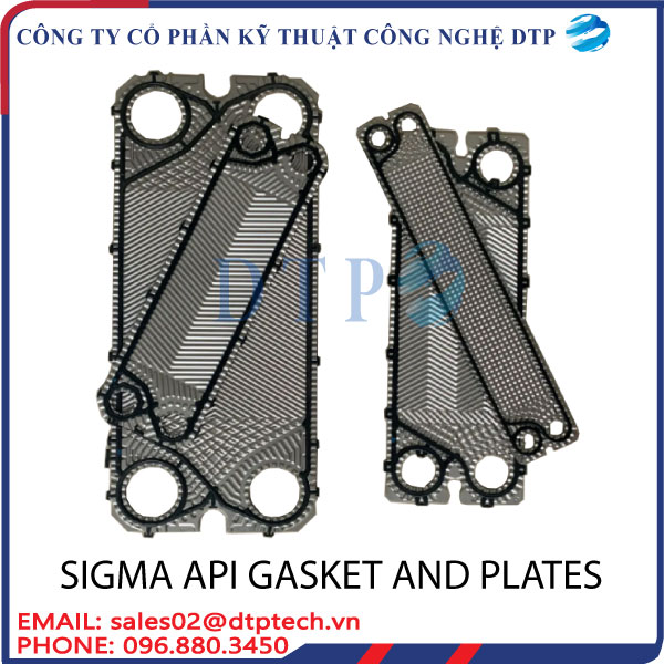 Sigma API Gasket and Plates - tấm trao đổi nhiệt - phụ kiện - Dtptech