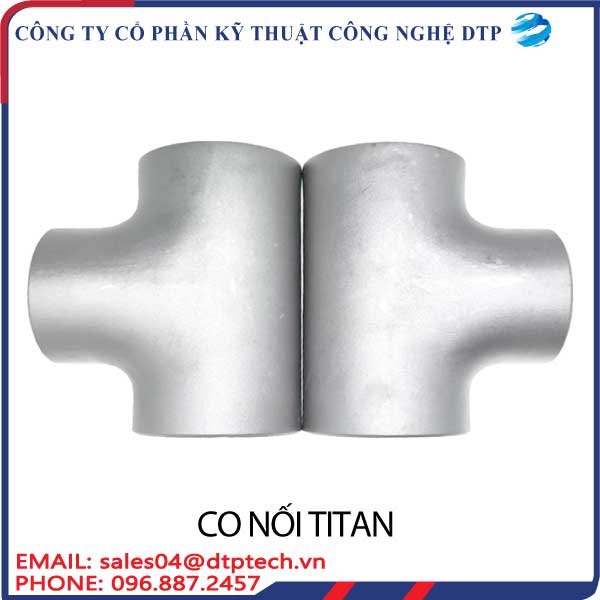 Co nối titan chữ T, TITANIUM TEE - Khủy tay titan chữ T - Dtptech