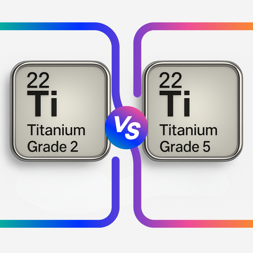 Sự khác biệt giữa Titanium Grade 5 và Grade 2 - Dtptech